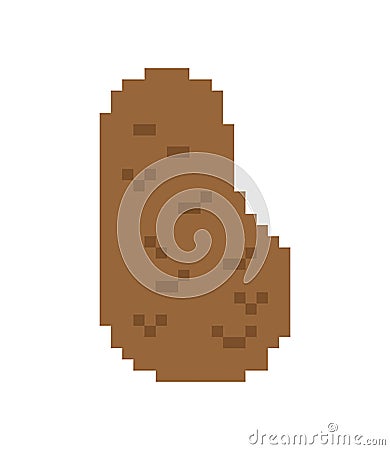 Potatoes Pixel Art. Potato 8 Bit. Pixelate Vegetable. Vector ...