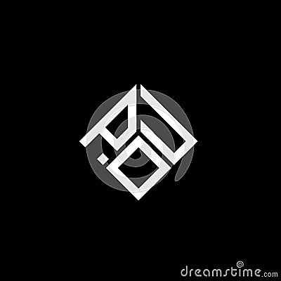 POU Letter Logo Design On Black Background. POU Creative Initials ...