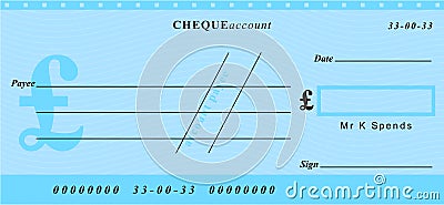 Pound Cheque Stock Photography - Image: 4182822