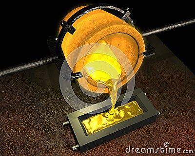 Pouring Gold Royalty Free Stock Images - Image: 5074849