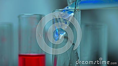 Pouring Liquid into Test Tubes. Stock Footage - Video of pharmacology ...