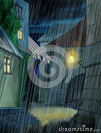 Pouring Rain Stock Photo - Image: 14577110
