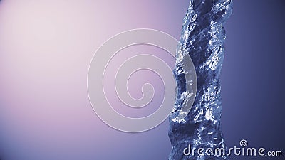 Pouring Water Column Digital Simulation Seamless Loop Slow Motion ...