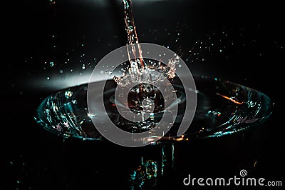 Pouring Water And Creating Perfect Splash Stock Photography ...