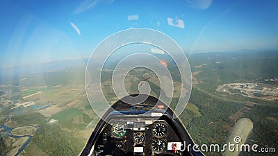 POV of Cockpit in Small Private Jet or Glider Stock Footage - Video of ...