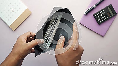 POV of Person Hand Counting Cash in a Envelope Stock Video - Video of ...