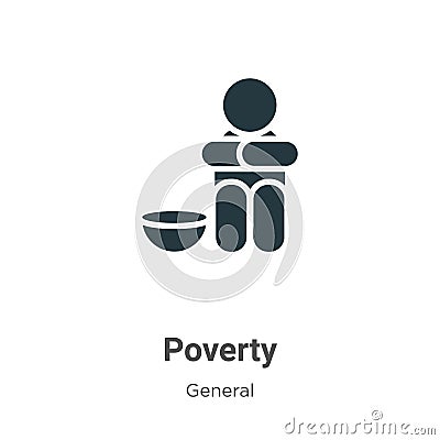 Poverty Vector Icon On White Background. Flat Vector Poverty Icon ...