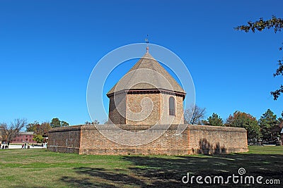 The Powder Magazine In Colonial Williamsburg, Virginia, Against ...