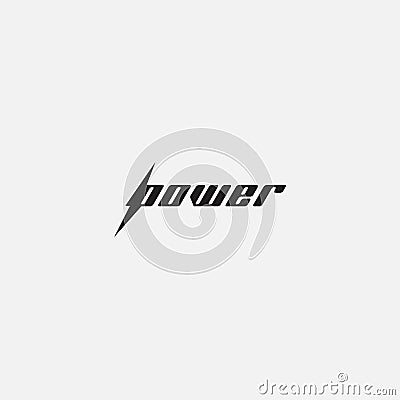 Power Blitz Logo Design Typography Cartoon Vector | CartoonDealer.com ...