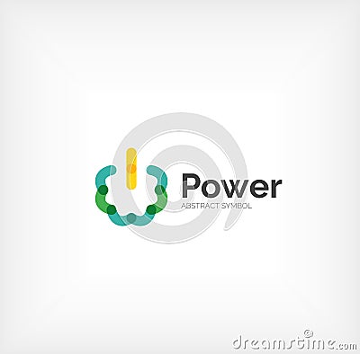 Power Button Logo Design Vector Illustration | CartoonDealer.com #45343614