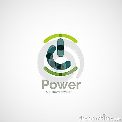 Power Button Logo Design Stock Vector - Image: 45343680