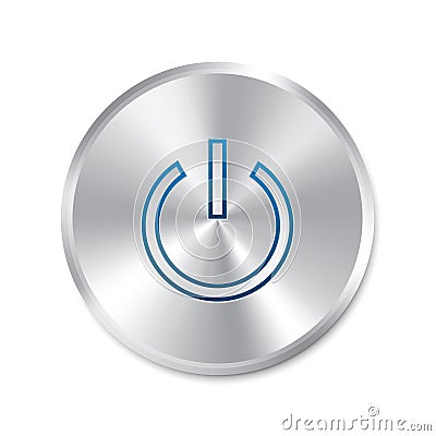 Power On Button. Turn On Round Sticker. Royalty Free Stock Image ...