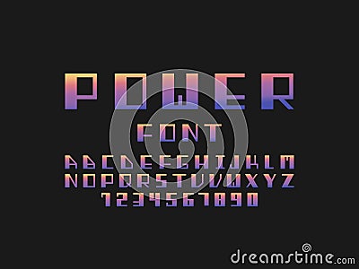 Power Font. Vector Alphabet | CartoonDealer.com #125144930