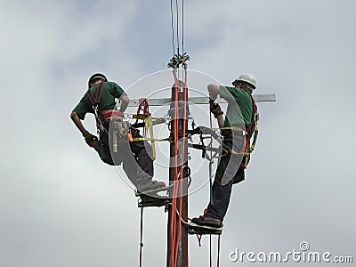 Power Lineman Stock Photography - Image: 136892