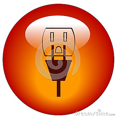 Power Outlet Icon Or Button Royalty Free Stock Photo - Image: 4857875