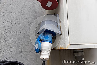 Power Plugs. Electric Power Distribution Unit Plug Cable For Outdoor ...