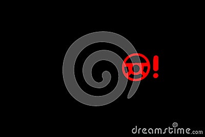 Power Steering Warning Light Sign, Car Light Indicator, Red Indoor ...