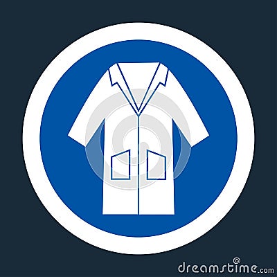 PPE Icon.Wear Smock Symbol Sign On Black Background,Vector Llustration ...