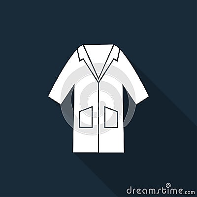 PPE Icon.Wear Smock Symbol Sign Isolate On Black Background,Vector ...