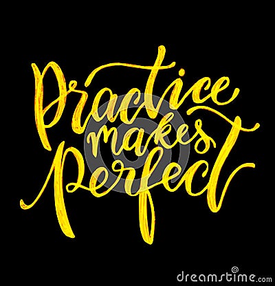 Practice Makes Perfect Cartoon Vector | CartoonDealer.com #104417745