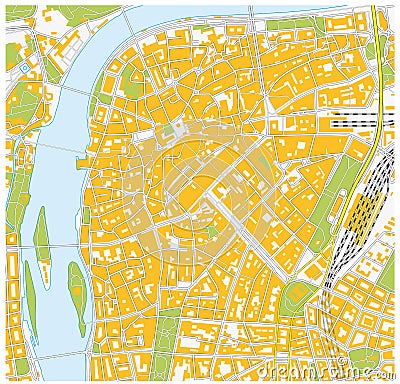 Prag-Stadtplan Vektor Abbildung - Bild: 56633292
