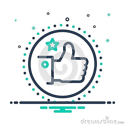 Mix Icon For Praise, Admiration And Acclaim Stock Photo | CartoonDealer ...