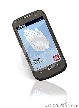 Prayer Phone Stock Photo - Image: 52770448