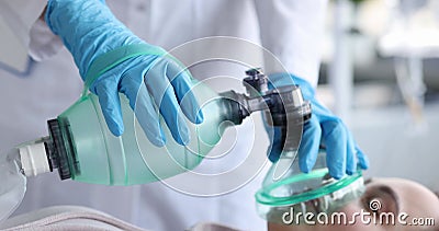 Pre Oxygenation for General Anesthesia Closeup Stock Video - Video of ...