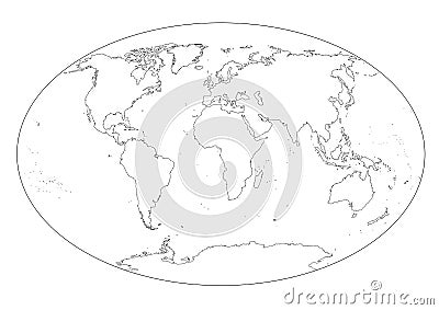 Planisphere of the World Ultra Defined Stock Illustration ...