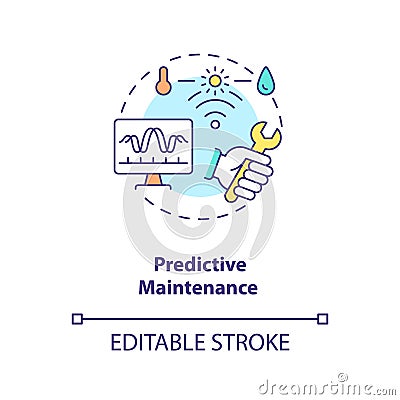 Predictive Maintenance Concept Icon Vector Illustration | CartoonDealer ...