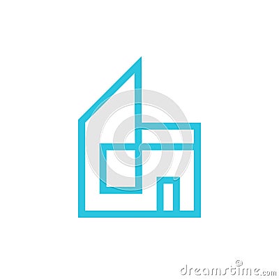 Prefab House Icon On White Background. Vector Illustration ...
