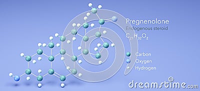 Pregnenolone, Molecular Structures, Endogenous Steroid, 3d Model ...