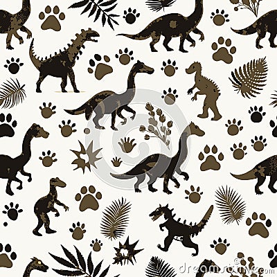 Prehistoric Patterns: A Dinosaur Themed Illustration | CartoonDealer ...