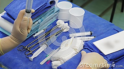 Preparation of Instruments on the Sterile Table in the Operating Room ...