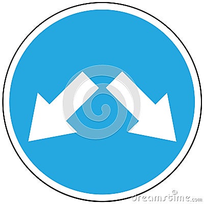 Prescribing Sign `Obstacle Avoidance On The Left Or On The Right ...