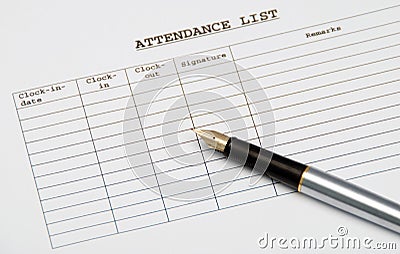 Presentielijst Stock Afbeeldingen - Beeld: 18898174