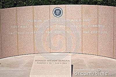 President Ronald Reagan's Grave Editorial Image - Image: 11687435