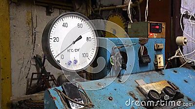 Pressure Gauge on Control Panel. Pressure Gauge or Pressure Indicator ...
