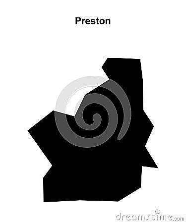Preston Outline Map Cartoon Vector | CartoonDealer.com #371645751