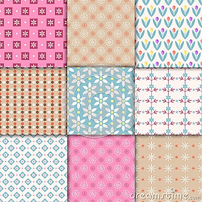 Pretty Pastel Patterns Vector Illustration | CartoonDealer.com #214514374