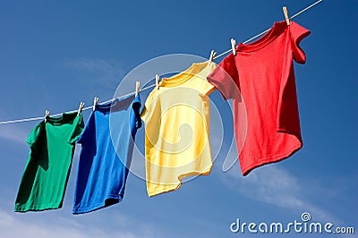 Primary Colored T-Shirts Stock Photo - Image: 5373770