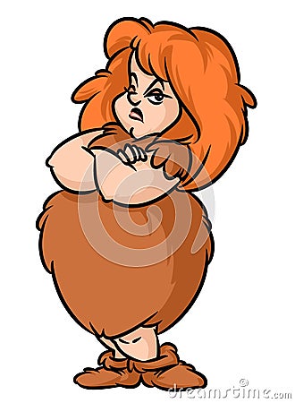 Stone Age Fat Woman Cartoon Stock Illustration - Illustration of story ...