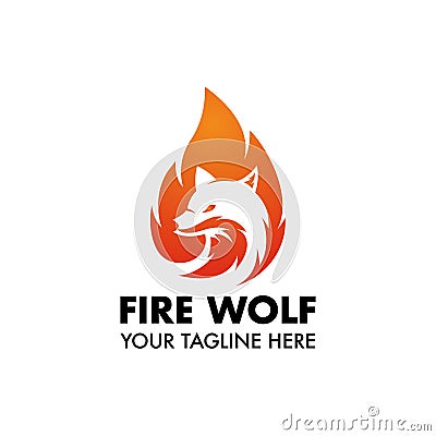 Fire Wolf Mascot Or Logo For Your Design Or Company Vector Illustration ...