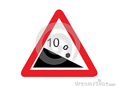 Steep Climb Or Steep Slope Sign Vector Royalty-Free Stock Photography ...