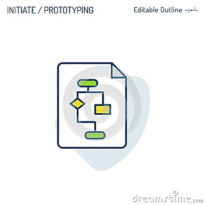 Initiate Icon, Planning Icon, Prototype, Software Development Process, Coding Flowchart ...