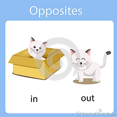 Illustrator Of Opposites In And Out Vector Illustration | CartoonDealer ...