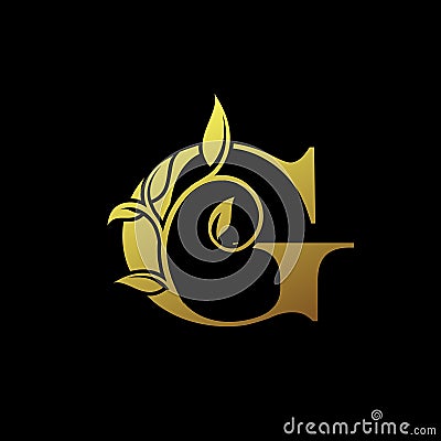 Classy Gold Letter C Logo Icon . Initial Letter C Design Vector Luxury ...