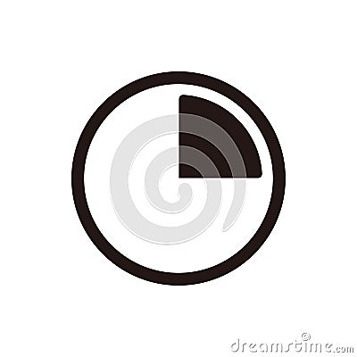 Time Progression / Time Range Icon Vector Illustration | CartoonDealer ...