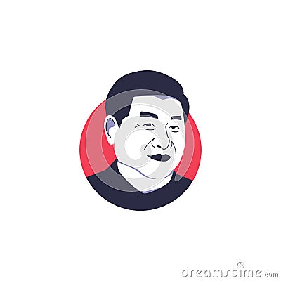 Xi Jinping Face Portrait Vector Illustration | CartoonDealer.com #166111907