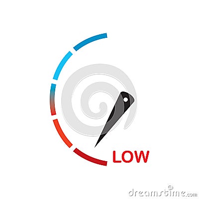 Low Level Icon Measuring Indicator. Speedometer, Tachometer, Fuel. Flat ...
